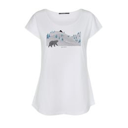 Greenbomb T-Shirt 'Animal Bear Lines' Damen Gr&ouml;&szlig;e L blau / grau / wei&szlig;
