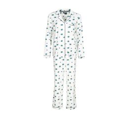 Loungeable Pyjama Damen Gr&ouml;&szlig;e S blau / gr&uuml;n / wei&szlig; Winterkleid