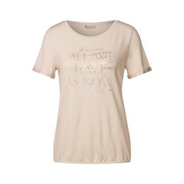Street One T-Shirt mit Print Damen Gr&ouml;&szlig;e XS beige