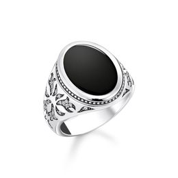 Thomas Sabo Ring Herren Gr&ouml;&szlig;e 64 schwarz / silber