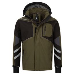 Rock Creek Outdoorjacke Herren Gr&ouml;&szlig;e 5XL dunkelgrau / khaki / schwarz
