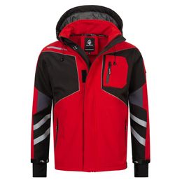 Rock Creek Outdoorjacke Herren Gr&ouml;&szlig;e M hellgrau / rot / schwarz