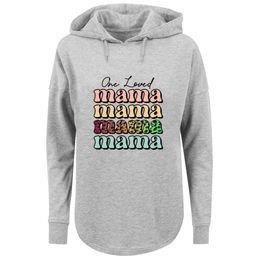 F4NT4STIC Sweatshirt 'Mothers Day Mama Typography Leopard Print Pastel' Damen Gr&ouml;&szlig;e S hellblau / grau / hellorange / schwarz