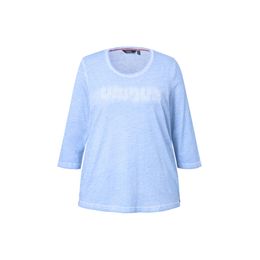Ulla Popken Shirt Damen Gr&ouml;&szlig;e XXXL/4XL pastellblau / wei&szlig;