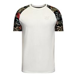 SikSilk T-Shirt Herren Gr&ouml;&szlig;e XS ecru / smaragd / rot / schwarz