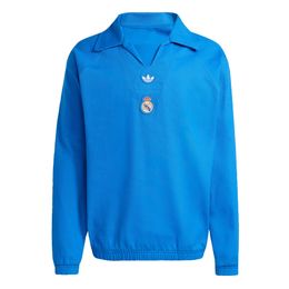 adidas originals Sweatshirt 'Real Madrid Terrace Icons' Herren Gr&ouml;&szlig;e XXXL himmelblau / wei&szlig;