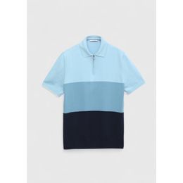 Ramsey Poloshirt Herren Gr&ouml;&szlig;e XXL marine / himmelblau / blue denim