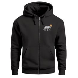 Neverless Sweatjacke 'Polygon B&auml;r' Herren Gr&ouml;&szlig;e L schwarz