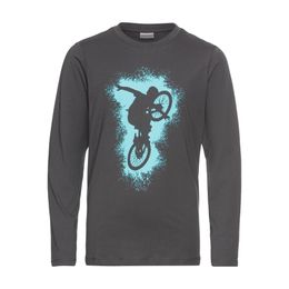 Kidsworld Shirt Jungen Gr&ouml;&szlig;e 128/134 aqua / anthrazit