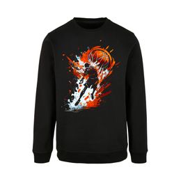 F4NT4STIC Sweatshirt 'Basketball Sports Collection Orange Splash' Herren Gr&ouml;&szlig;e 5XL mischfarben / schwarz