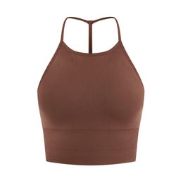 Smilodox Top Maria Solid Strap Light Support Damen Gr&ouml;&szlig;e S braun