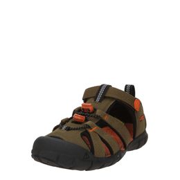 Keen Sandale 'Seacamp II' Jungen Gr&ouml;&szlig;e 32.5 grau / oliv / orange / schwarz