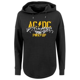 F4NT4STIC Sweatshirt 'ACDC Rock Band PWRUP Portrait Motion' Damen Gr&ouml;&szlig;e XS gelb / schwarz / wei&szlig;