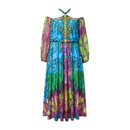 Ulla Popken Kleid Damen Gr&ouml;&szlig;e 52 bunt Winterkleid