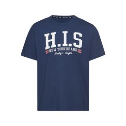 H.i.s Em T-Shirt Herren Gr&ouml;&szlig;e M navy / rot / wei&szlig;