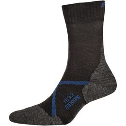 P.A.C. Sportsocken Damen Gr&ouml;&szlig;e 35/37 blau / anthrazit / graumeliert