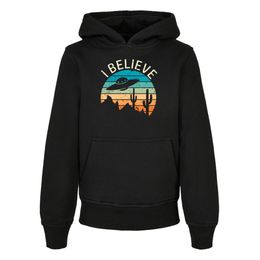 F4NT4STIC Swearjacke 'I Believe UFO Alien Sunset Graphic Tee' M&auml;dchen Gr&ouml;&szlig;e 158/164 hellblau / schwarz / wei&szlig;