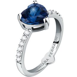 Chiara Ferragni Ring Damen Gr&ouml;&szlig;e 54 blau / silber / transparent
