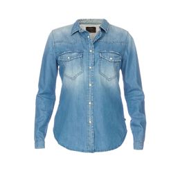 Le Temps Des Cerises Bluse 'Juanita' Damen Gr&ouml;&szlig;e L blue denim