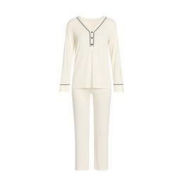 Goldenbay Pyjama 'Oleander' Damen Gr&ouml;&szlig;e M offwhite Winterkleid