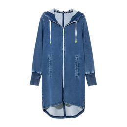 Lauras&oslash;n Sweatjacke Damen Gr&ouml;&szlig;e XXL blue denim