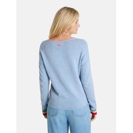 LIEBLINGSST&Uuml;CK Lieblingsst&uuml;ck Pullover Damen Gr&ouml;&szlig;e S hellblau / gr&uuml;n / rot