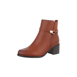 Ital-Design Stiefelette Damen Gr&ouml;&szlig;e 38 camel Winterschuhe