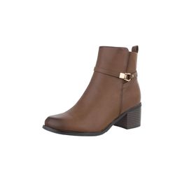 Ital-Design Stiefelette Damen Gr&ouml;&szlig;e 37 hellbraun Winterschuhe