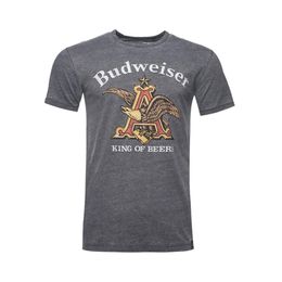 Recovered T-Shirt 'Budweiser Eagle' Herren Gr&ouml;&szlig;e S anthrazit