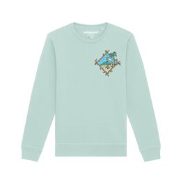 Watapparel Sweatshirt 'Beach is calling' Herren Gr&ouml;&szlig;e M aqua / mischfarben