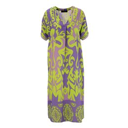 Aniston Casual Sommerkleid Damen Gr&ouml;&szlig;e 38 limette / lila / helllila