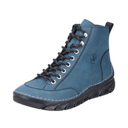 Rieker Schn&uuml;rstiefel ' 55022 ' Damen Gr&ouml;&szlig;e 38 blau Winterschuhe