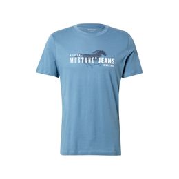 Mustang T-Shirt 'AUSTIN' Herren Gr&ouml;&szlig;e XL navy / hellblau / wei&szlig;