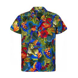 King Kameha Shirt 'Jungle' Herren Gr&ouml;&szlig;e M t&uuml;rkis