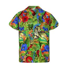 King Kameha Shirt 'Jungle' Herren Gr&ouml;&szlig;e 4XL gr&uuml;n