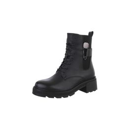 Ital-Design Schn&uuml;rstiefelette Damen Gr&ouml;&szlig;e 41 schwarz Winterschuhe