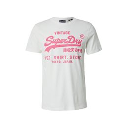 Superdry & Co T-Shirt Herren Gr&ouml;&szlig;e L ecru / hellpink