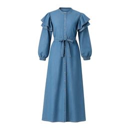 Modamihram Kleid Damen Gr&ouml;&szlig;e 38 blue denim Winterkleid