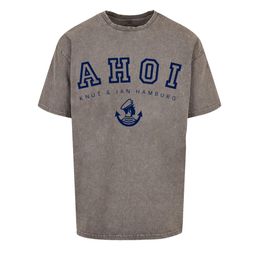 F4NT4STIC T-Shirt 'Ahoi Knut & Jan Hamburg' Herren Gr&ouml;&szlig;e M dunkelblau / dunkelgrau