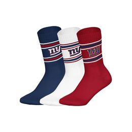 Huddle Freizeitsocken ' NFL New York Giants Crew ' Herren Gr&ouml;&szlig;e 39/42 dunkelblau / rot / wei&szlig;