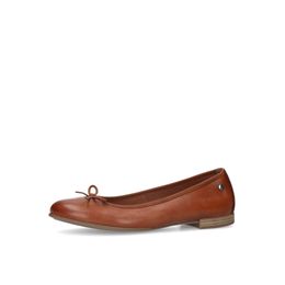 Manfield Ballerina Damen Gr&ouml;&szlig;e 40 cognac