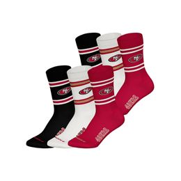 Huddle Socken 'San Francisco 49Ers' Herren Gr&ouml;&szlig;e 43/46 pueblo / rot / schwarz / wei&szlig;