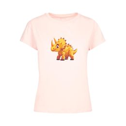F4NT4STIC T-Shirt 'S&uuml;&szlig;er Triceratops Dinosaurier' Damen Gr&ouml;&szlig;e 5XL nude / orange