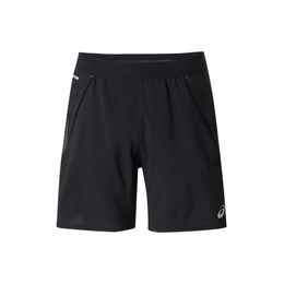 asics Sportshorts 'Road' Herren Gr&ouml;&szlig;e M grau / schwarz / wei&szlig;