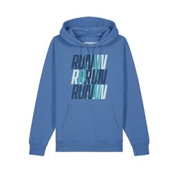 Watapparel Sweatshirt ' Run, Run, Run blue ' Herren Gr&ouml;&szlig;e S blau / gr&uuml;n / wei&szlig;