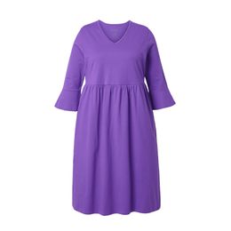 Ulla Popken Kleid Damen Gr&ouml;&szlig;e 54/56 lila Winterkleid