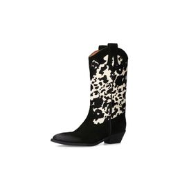 Sacha London SACHA Cowboystiefel Damen Gr&ouml;&szlig;e 40 schwarz / wei&szlig; Winterschuhe
