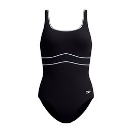 Speedo Badeanzug Damen Gr&ouml;&szlig;e XL anthrazit / wei&szlig;