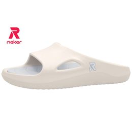 Rieker Sport Pantolette Herren Gr&ouml;&szlig;e 45 beige / pastellblau