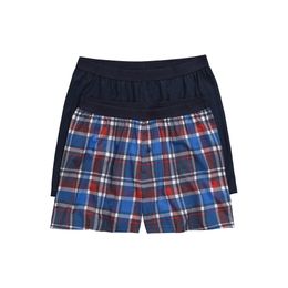 JP1880 Boxershorts Herren Gr&ouml;&szlig;e 4XL blau / navy / dunkelrot / wei&szlig;
